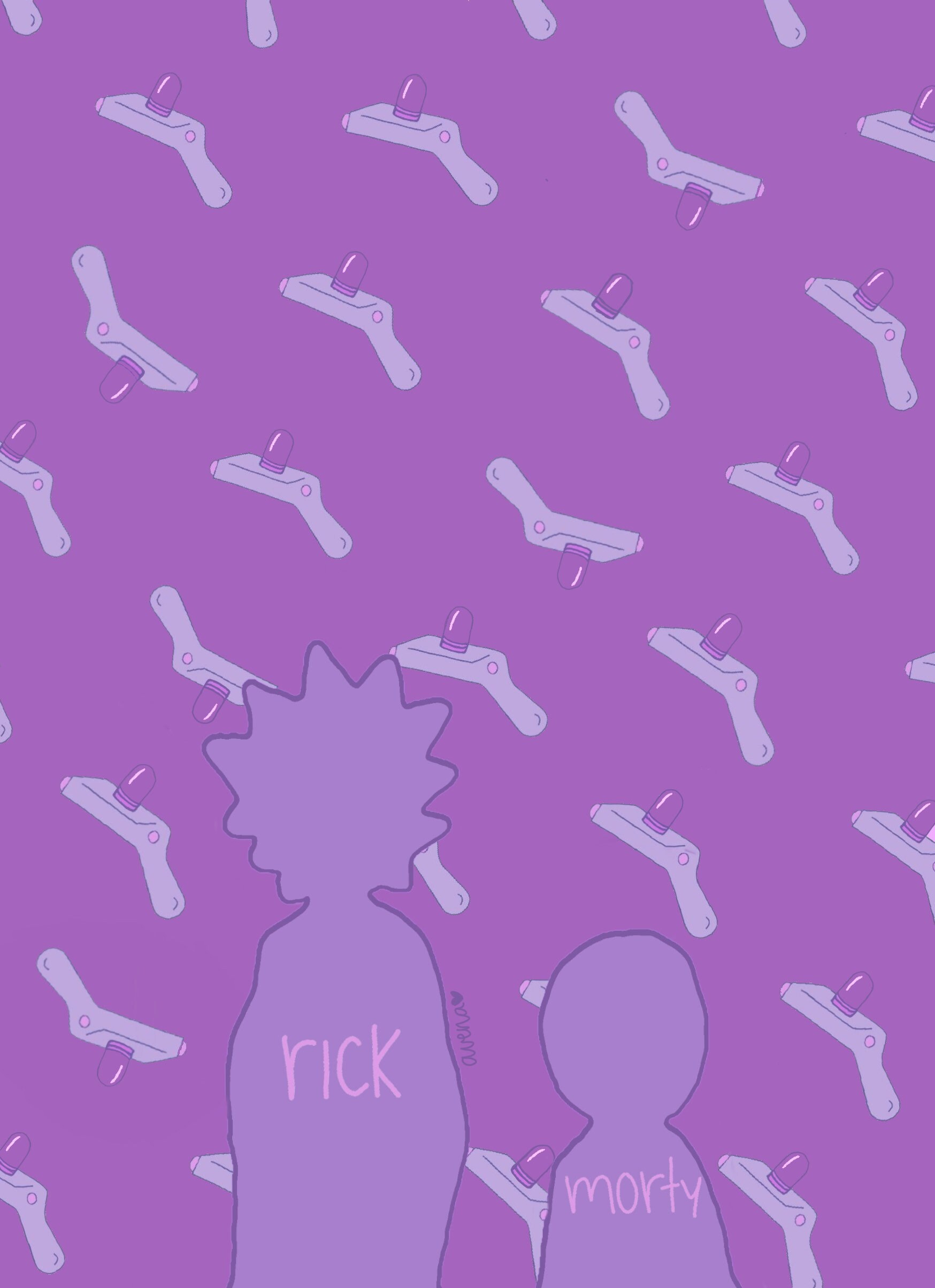 Rick and Morty Wallpaper Purple - Etsy