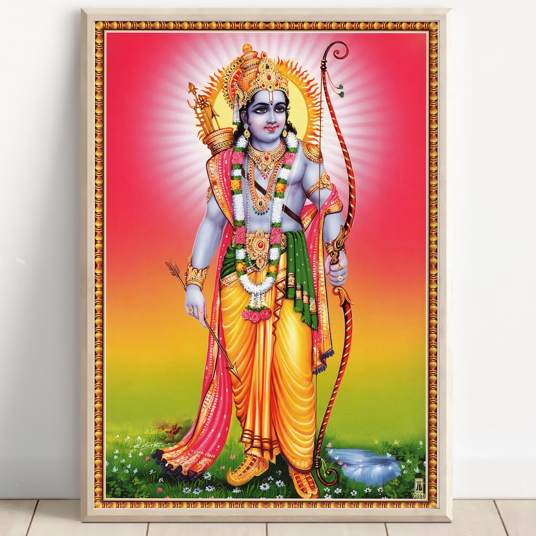Ram Wall Art, Rama, Lord Ram, Hindu God, Hindu God Wall Art, Indian God ...