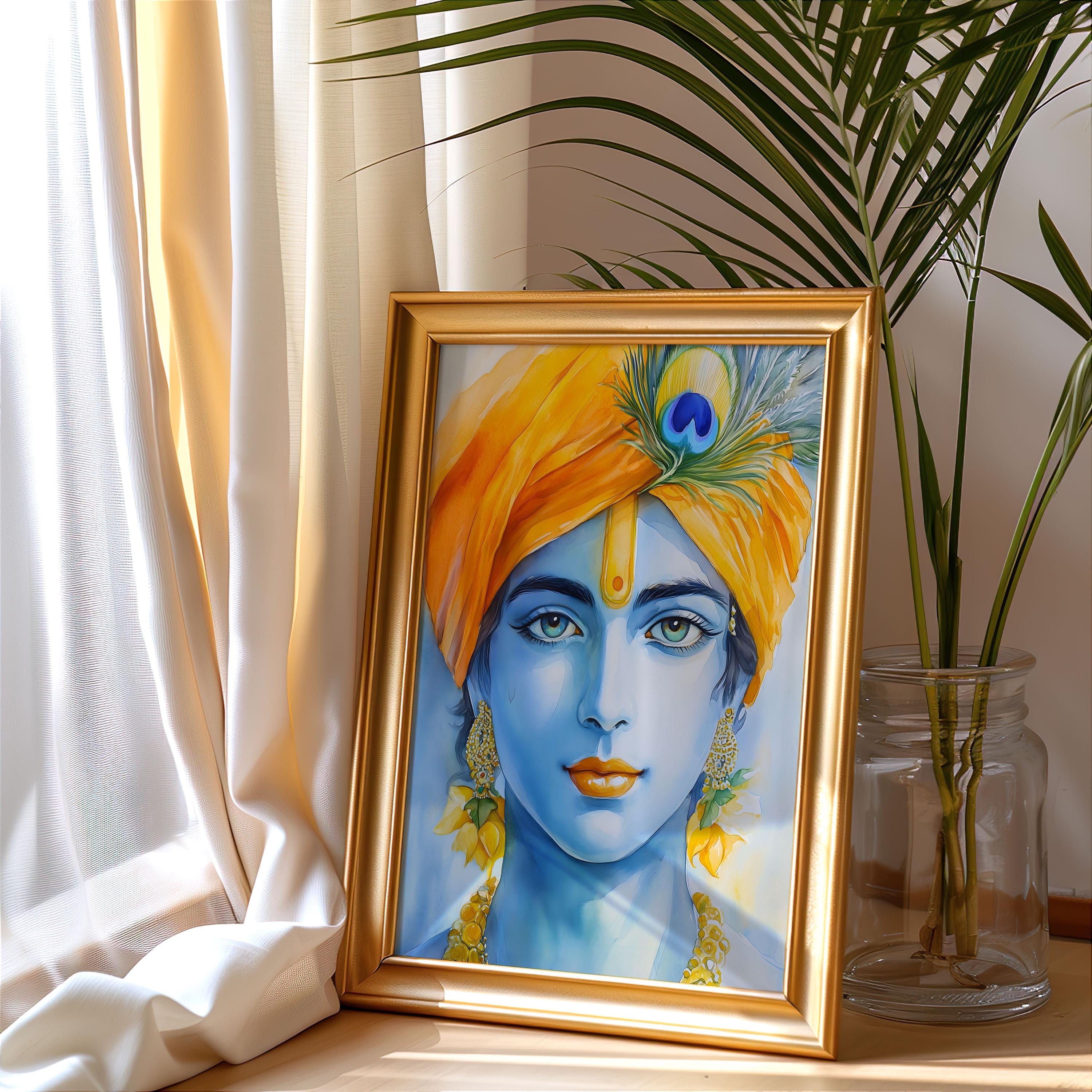 Krishna Art, Lord Krishna, Krishna Painting, Hindu God, Hindu God Wall ...