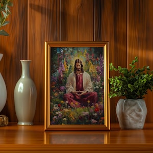 Christian Art, Jesus Meditating, Jesus Christ Meditating, Modern ...