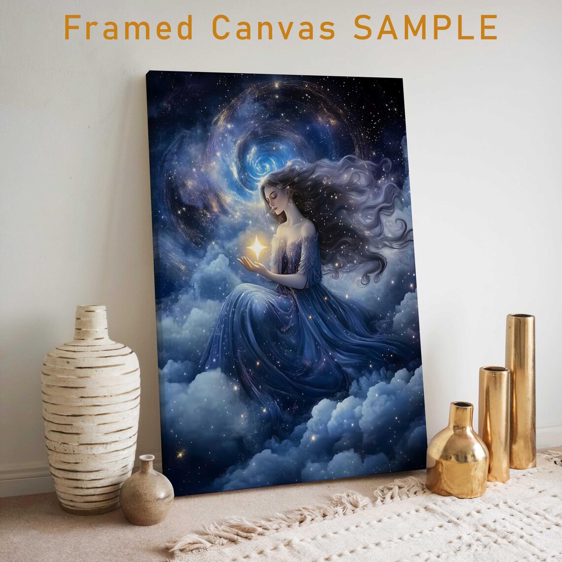 Asteria Wall Art, Greek Goddess of Stars, Art Nouveau Decor, Mythology ...