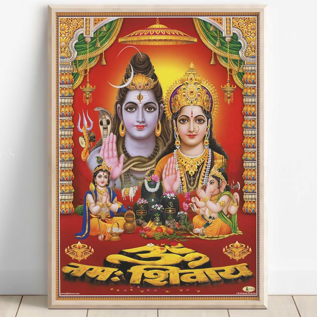 Shiv Parivaar, Parvati and Ganesh, God Shiva, Hindu God, Shiv Art, Indian God, Shiva Wall Art ...