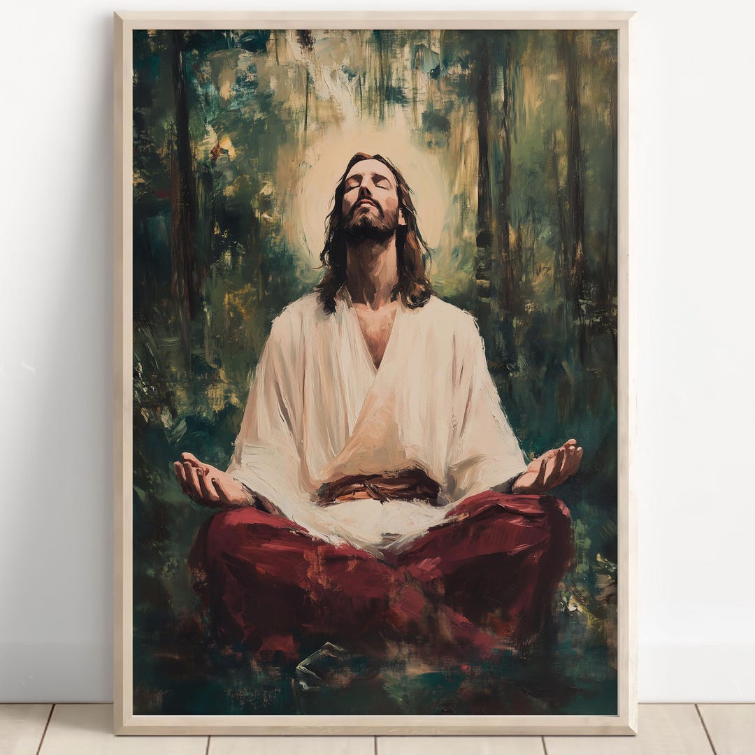 Christian Art, Jesus Meditating, Jesus Christ Meditating, Modern ...
