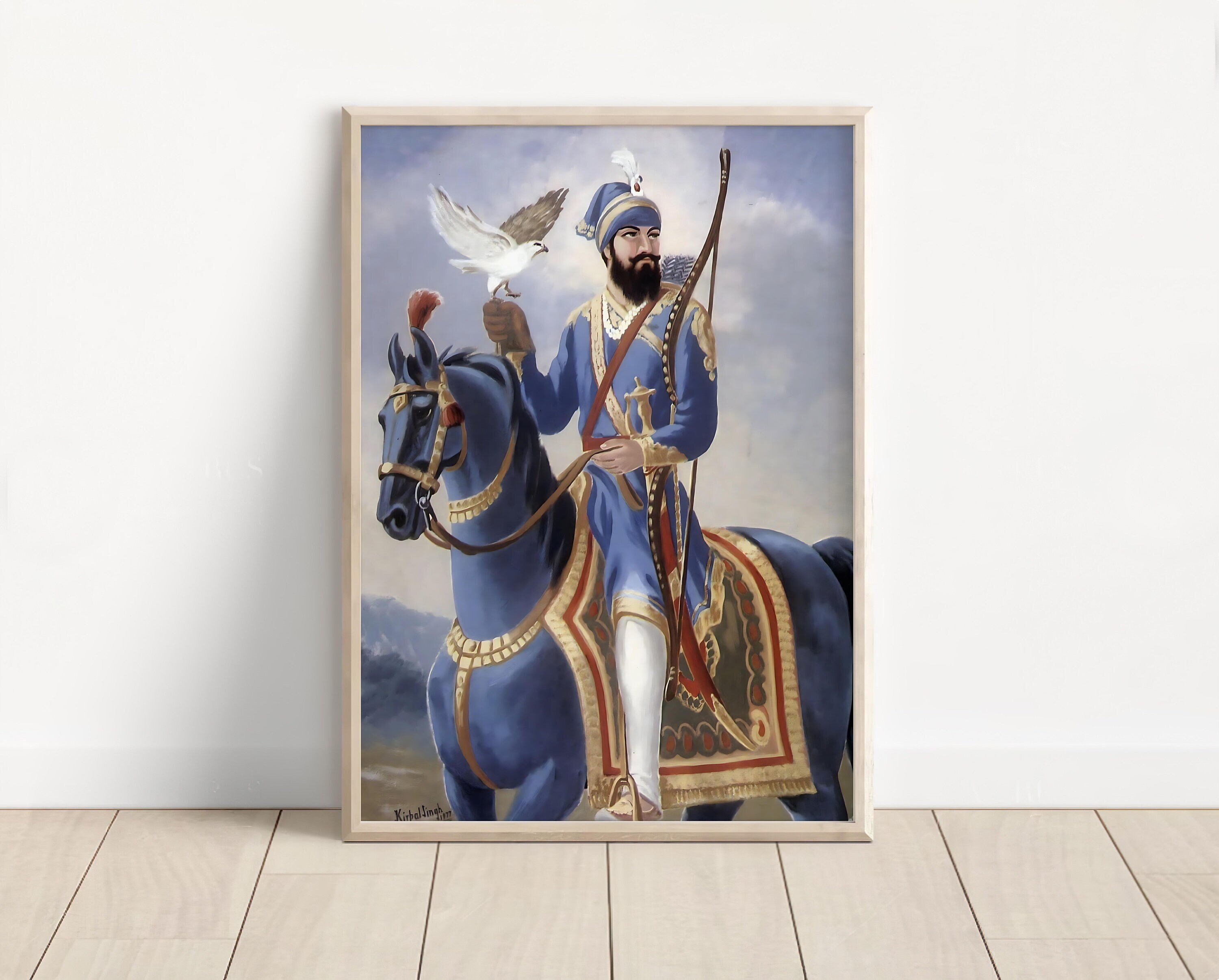 Sikh Art Guru Gobind Singh Tenth Sikh Guru From 1675 to 1708 Vintage ...