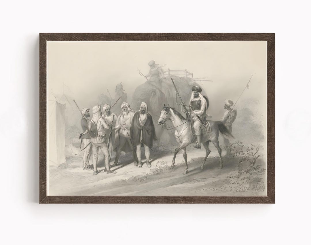 Sikh Art | Group of Sikhs in the English Camp, Near Kaffur as ...