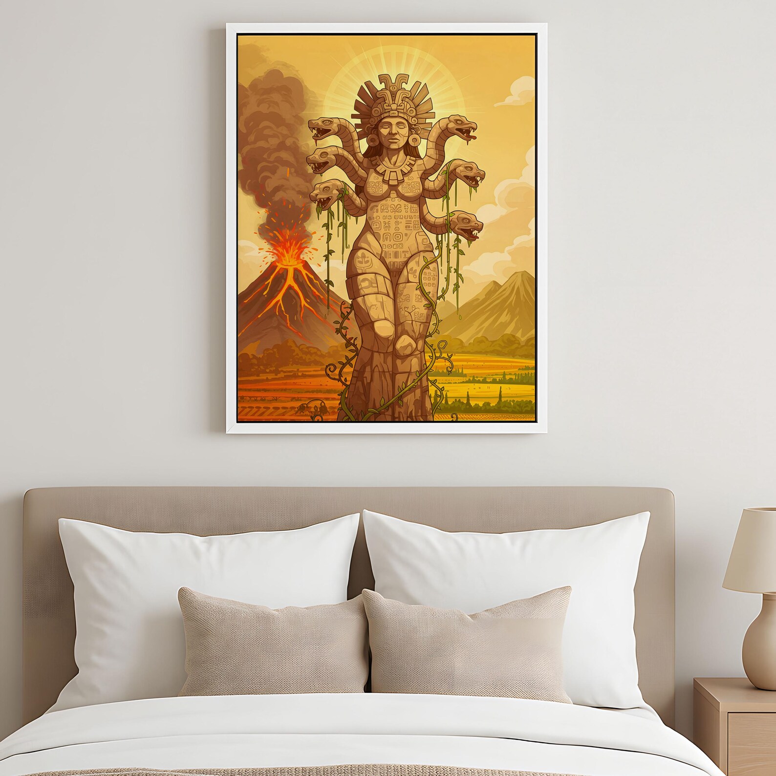 Aztec Wall Art, Coatlicue Art, Aztec Goddess of Earth Decor, Aztec ...