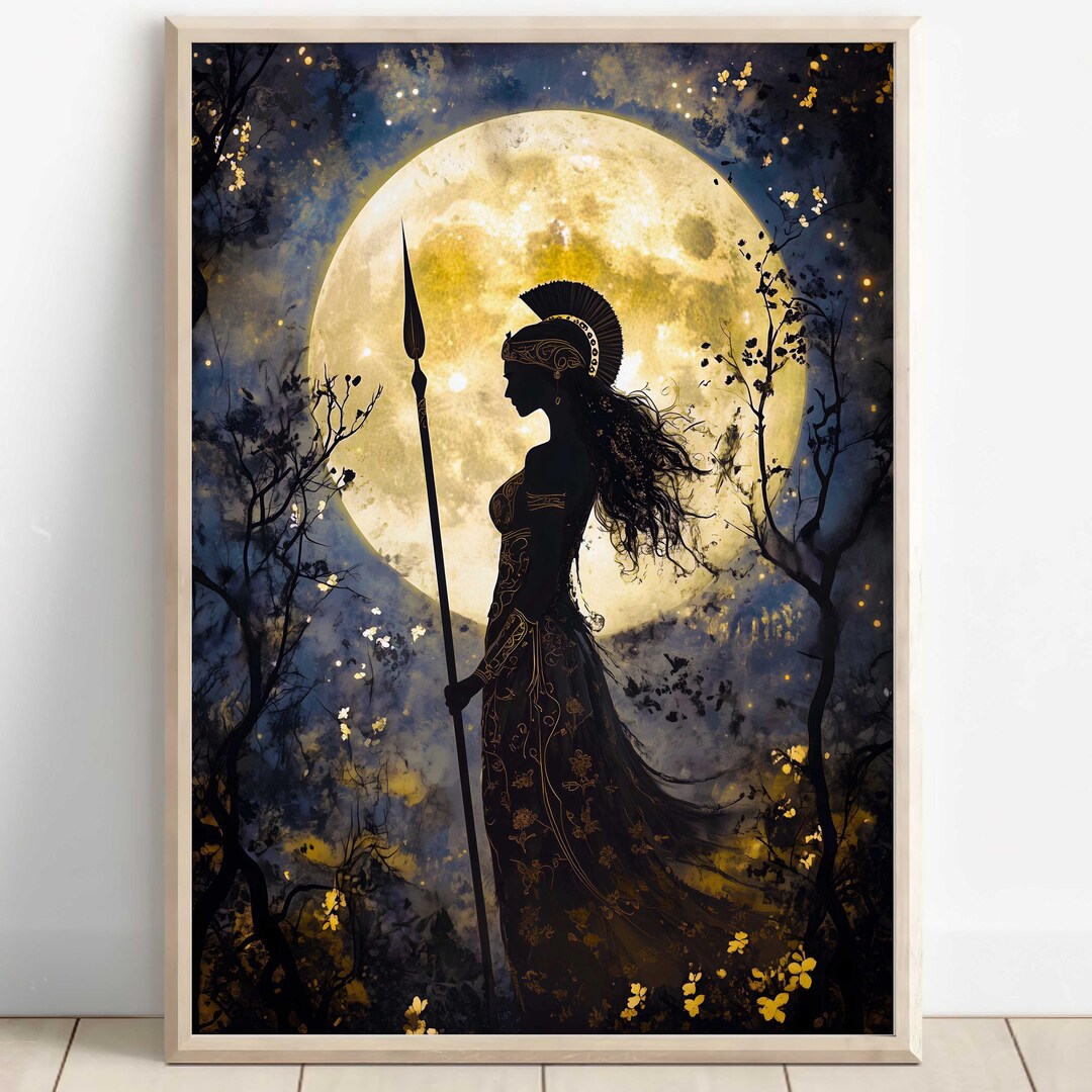 Athena Wall Art, Goddess Athena Canvas, Greek Goddess of the War, Greek ...