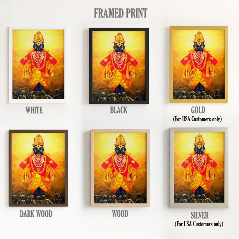 Hindu God Wall Art, Vitthal, Indian God, Poster Print, Canvas Print ...