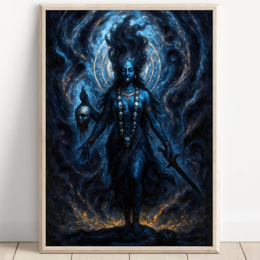 Kali Wall Art, Goddess Kali, Kali Maa, Hindu Goddess Kali, Kali Art ...