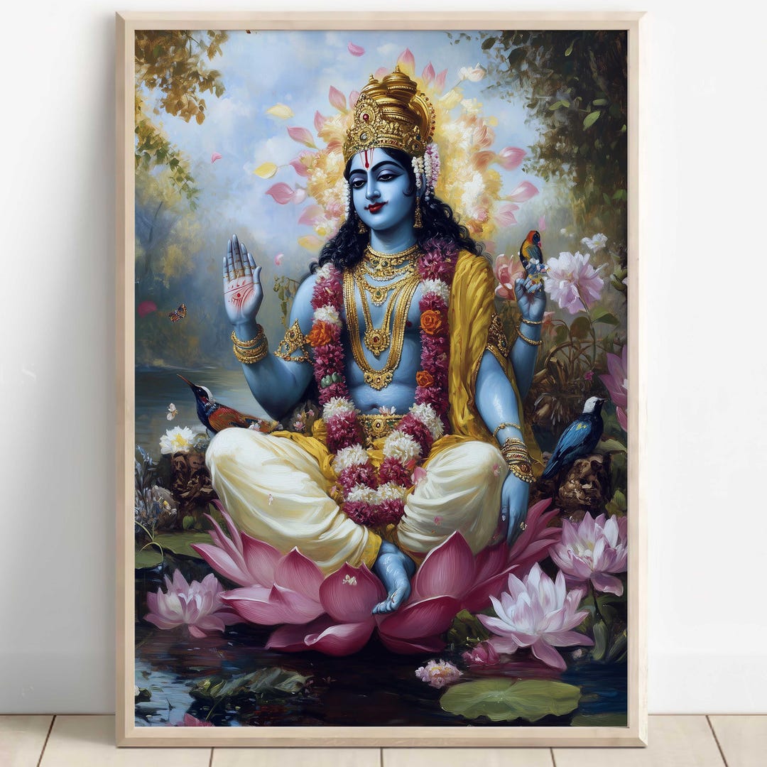 Vishnu Art ,lord Vishnu, Vishnu, Hindu God, Indian God, Laxmi Narayan ...