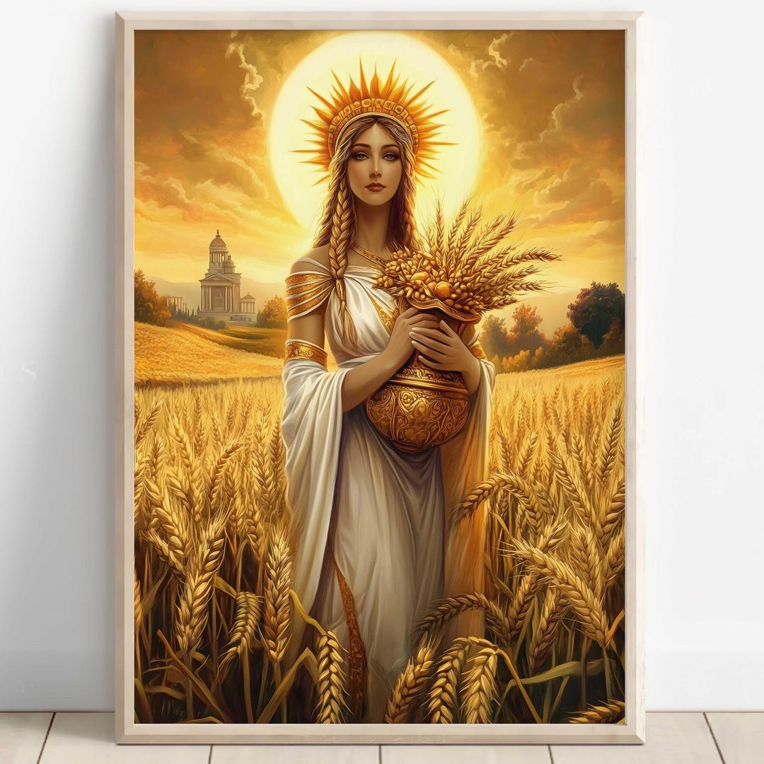 Demeter Wall Art, Greek Goddess of Harvest and Fertility, Greek ...