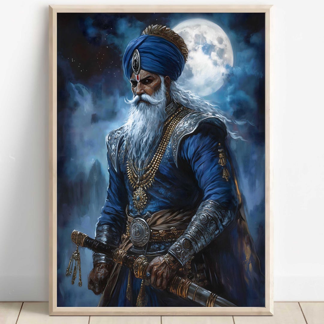 Khalsa Warrior, Sikh Art Print, Bold Warrior, Traditional Artwork ...