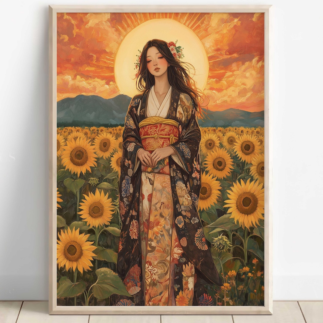 Amaterasu Print, Amaterasu Art, Amaterasu Goddess, Japanese Sun Goddess ...