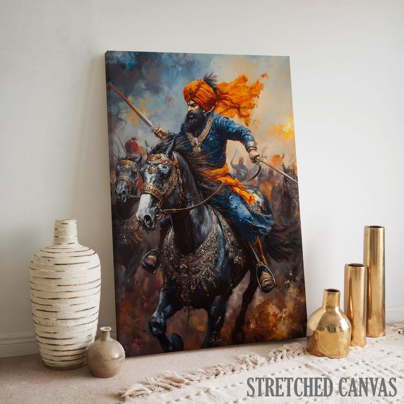 Khalsa Warrior, Sikh Art Print, Bold Warrior, Traditional Artwork ...