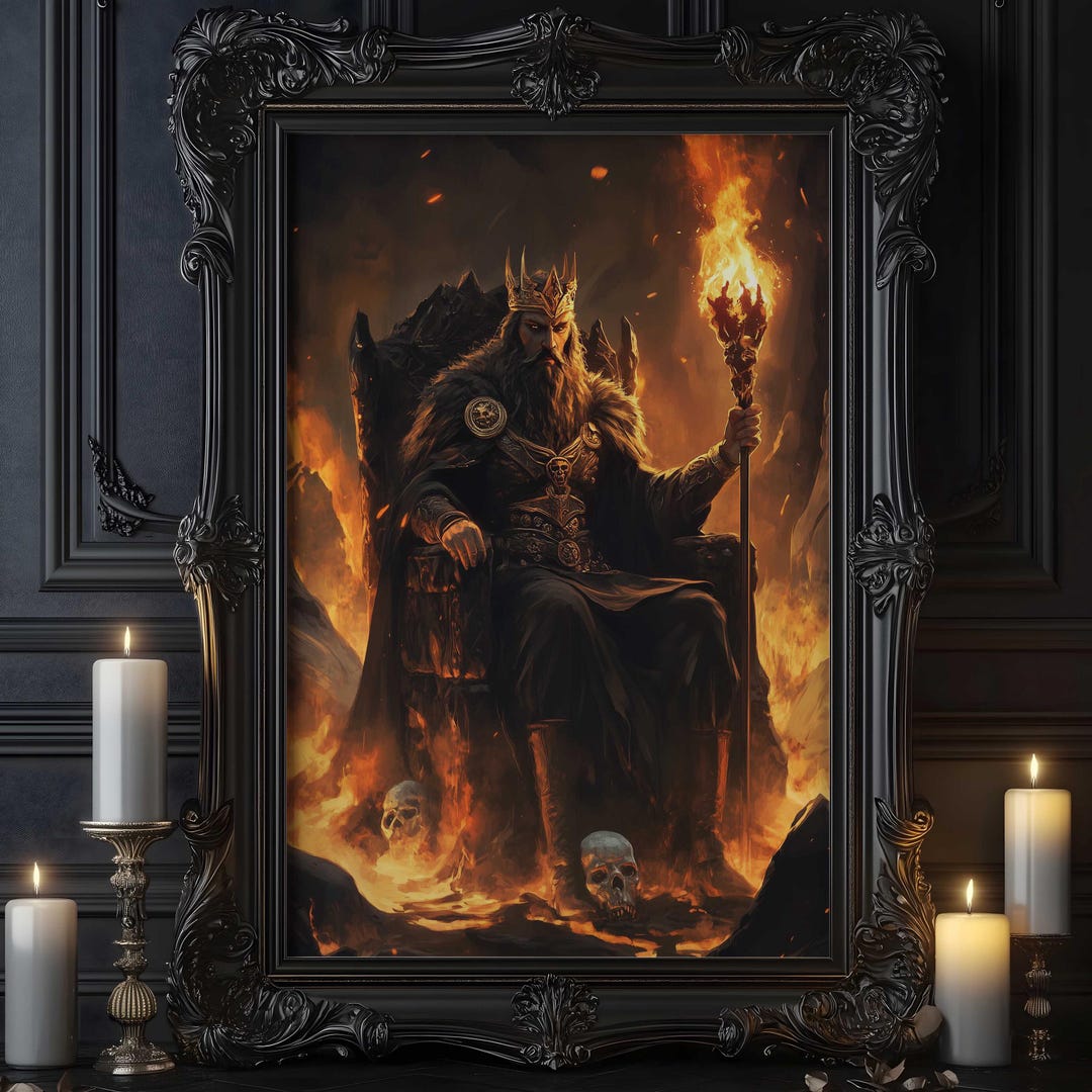 Hades Wall Art, God of the Underworld and the Dead, Greek Gods Poster ...