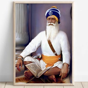 Sikh Art | Baba Deep Singh | Vintage Art | Print | Canvas - Etsy