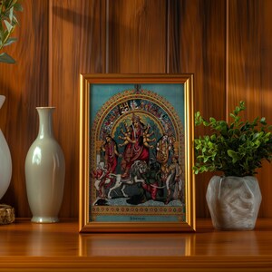 Durga Kills the Buffalo Demon, Durga, Goddess Durga, Durga Meditating ...