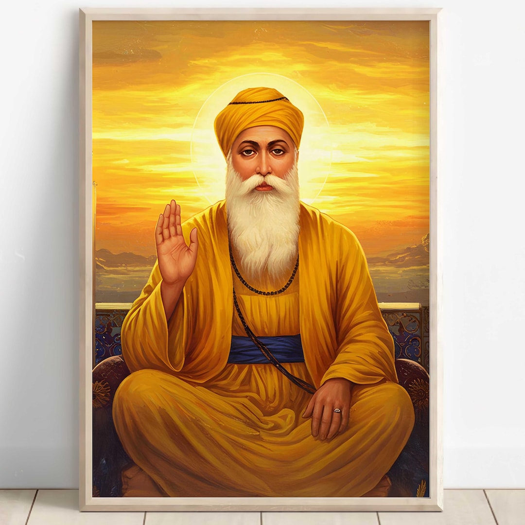 Sikh Art | Guru Nanak Dev | First Sikh Guru From 1469 to 1539 | Sikh Art Painting | Religious ...