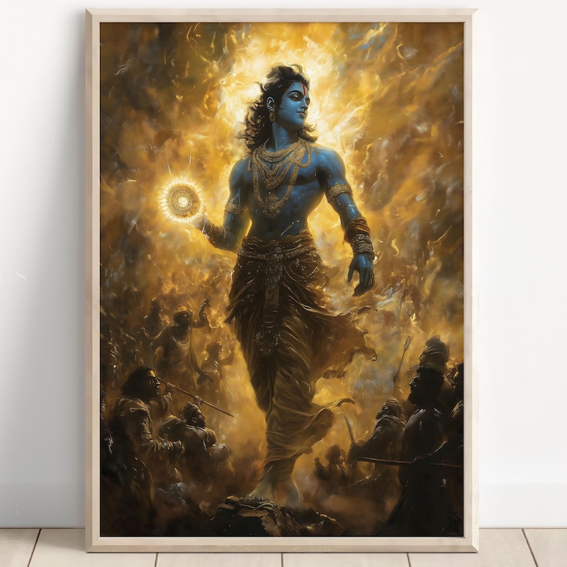 Iskcon Krishna Poster - Etsy UK