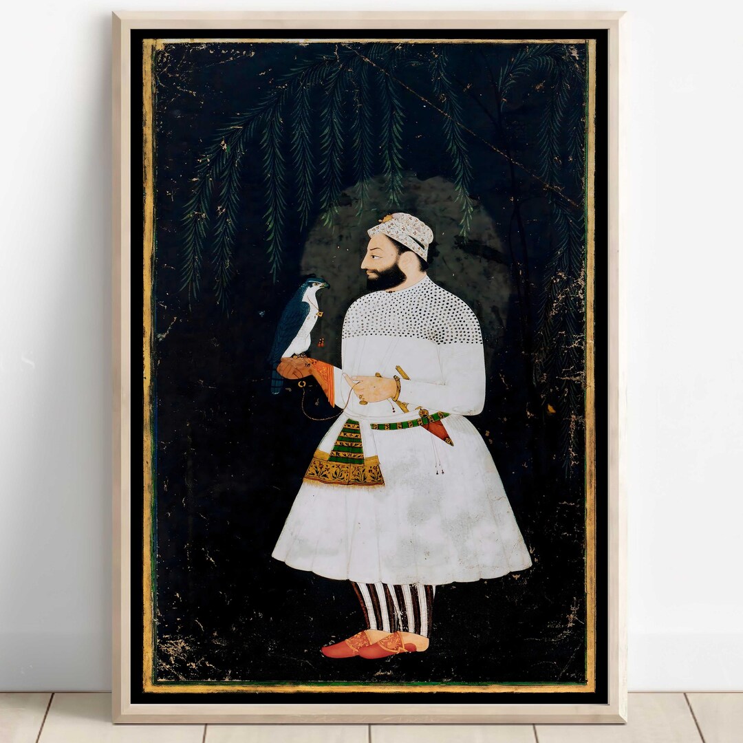 Sikh Art | Guru Hargobind Singh | Sixth Sikh Guru | Vintage Art ...