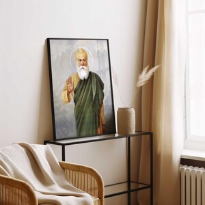 Sikh Art | Guru Nanak Dev | First Sikh Guru From 1469 to 1539 | Vintage ...