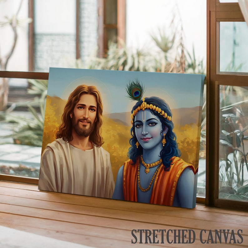 Lord Krishna With Jesus Christ, Jesus Along With Krishna, Religious ...