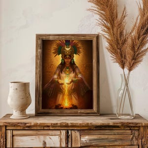 Aztec Wall Art, Tlazolteotl Art, Aztec Goddess of Purification Decor ...