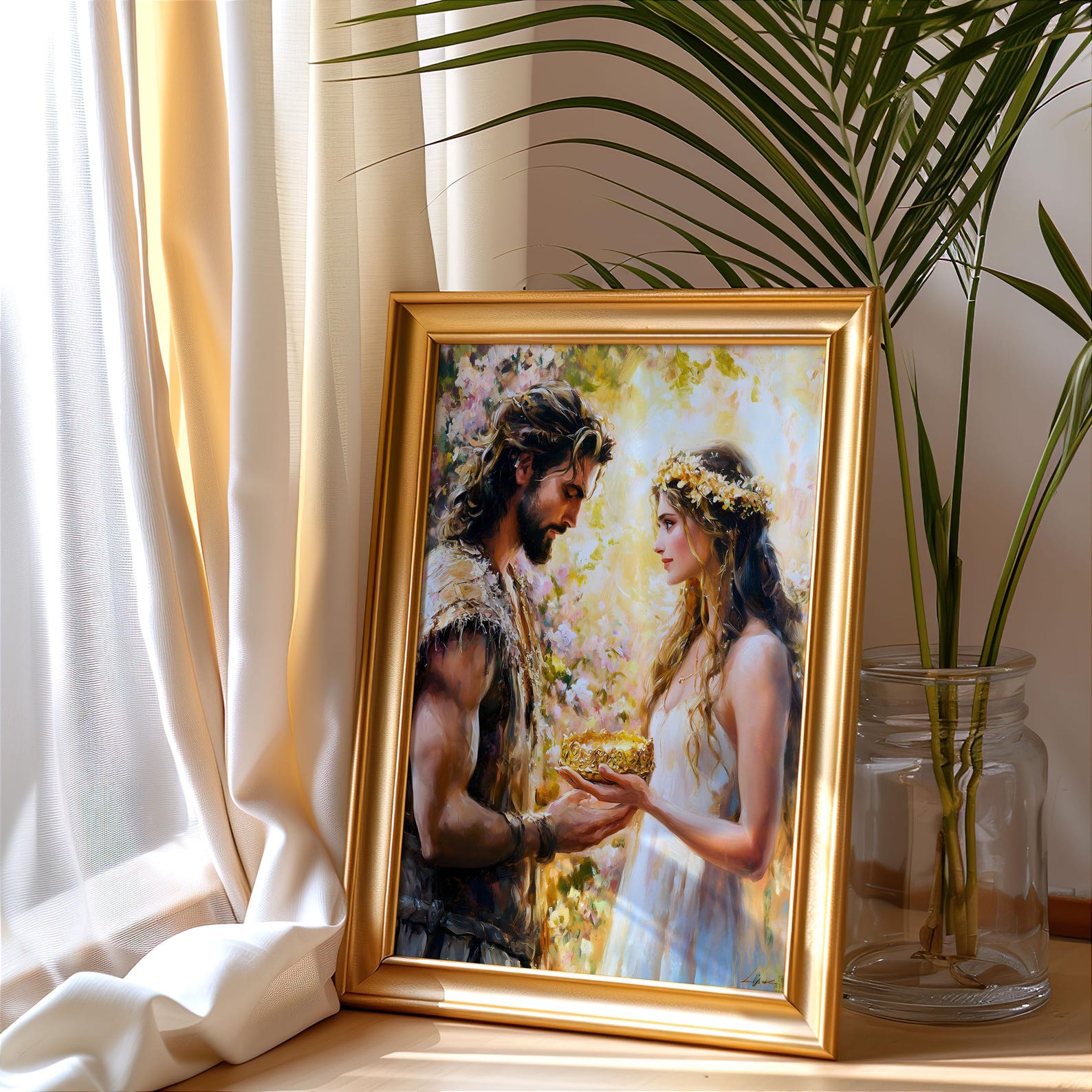 Hephaestus & Aphrodite Wall Art, God of Fire, Blacksmithing, and ...