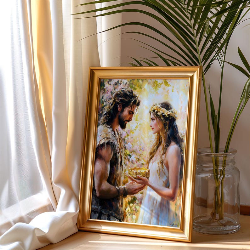 Hephaestus & Aphrodite Wall Art, God of Fire, Blacksmithing, and ...