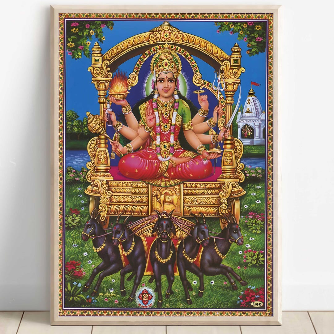 Medli Maa, Meldi, Hindu God Wall Art, Indian Goddess, Poster Print ...