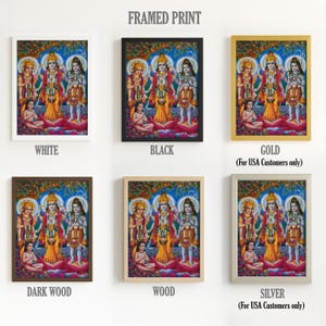 Vishnu, Brahma and Shiva, Holy Trinity, Hindu God Wall Art, Indian God ...
