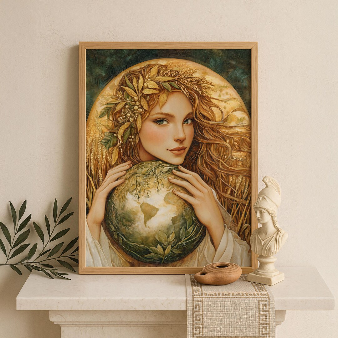 Demeter Wall Art, Greek Goddess of Harvest and Fertility, Greek ...