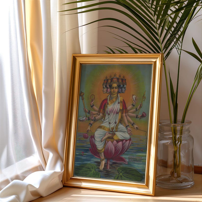 Gayatri Mata, Mother of the Vedas, Saraswati, Savitri, Saraswati Art ...