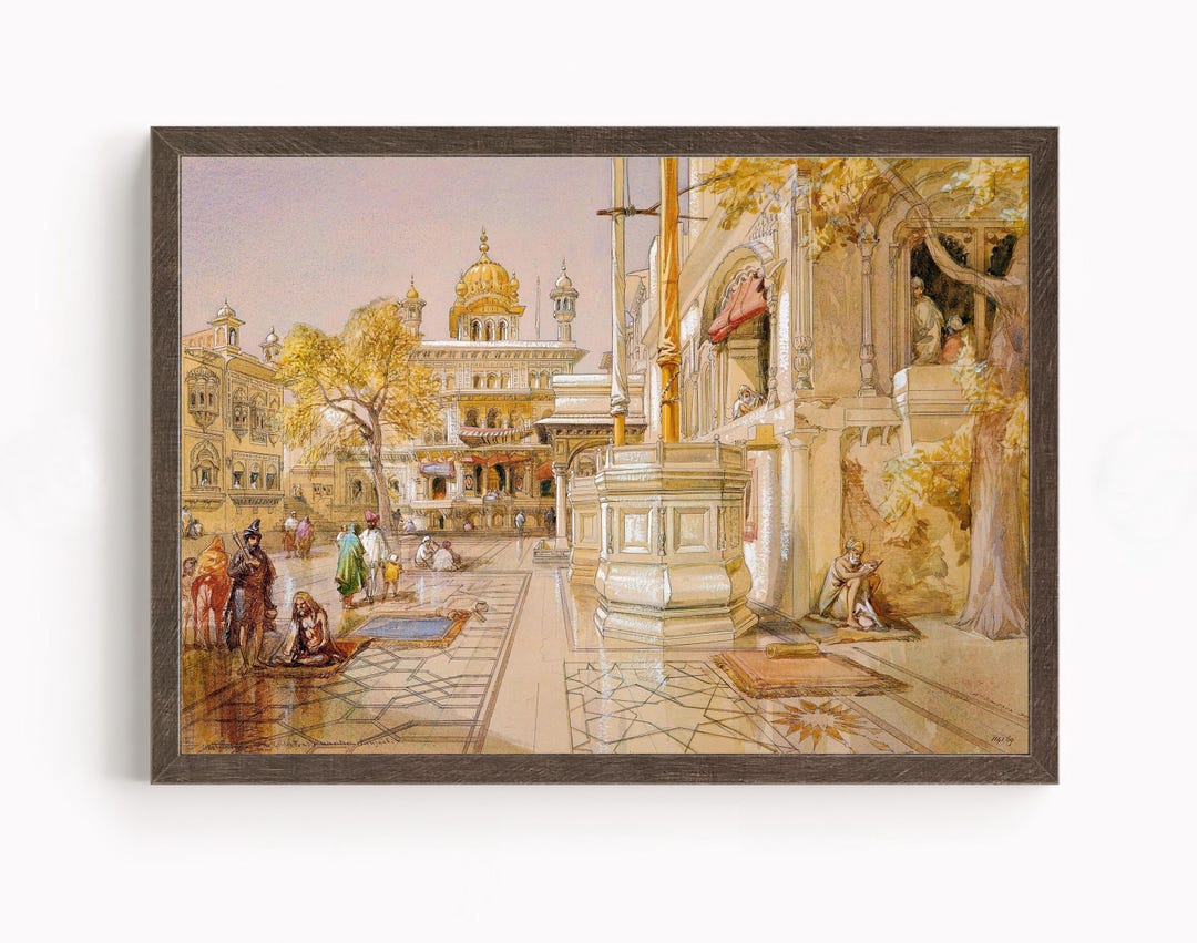 Sikh Art | Akal Boonga ( Known Today as the Akal Takht) at the Golden ...