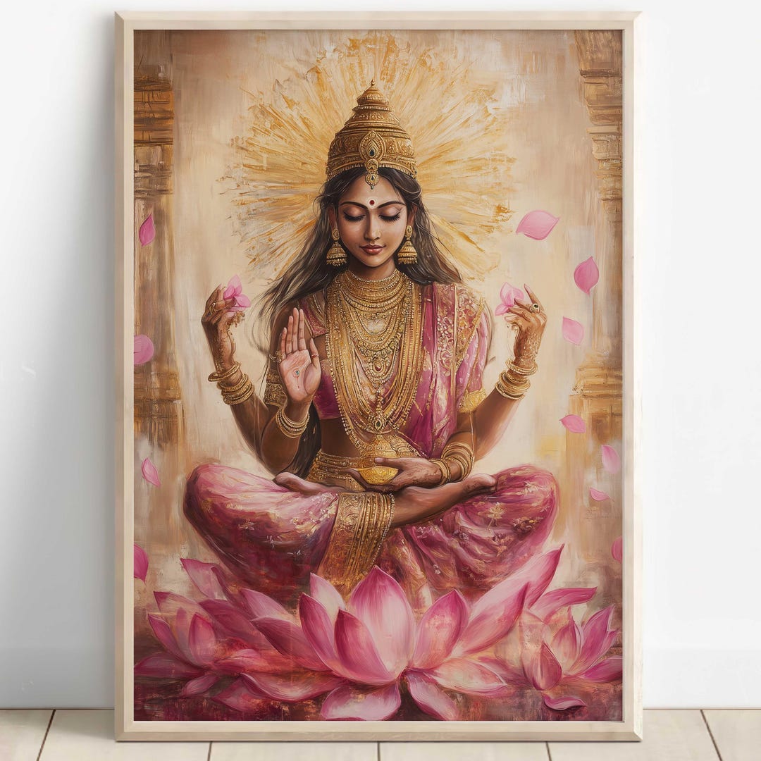 Lakshmi, Goddess of Wealth, Goddess Lakshmi, Lakshmi Art, Hindu Goddess ...
