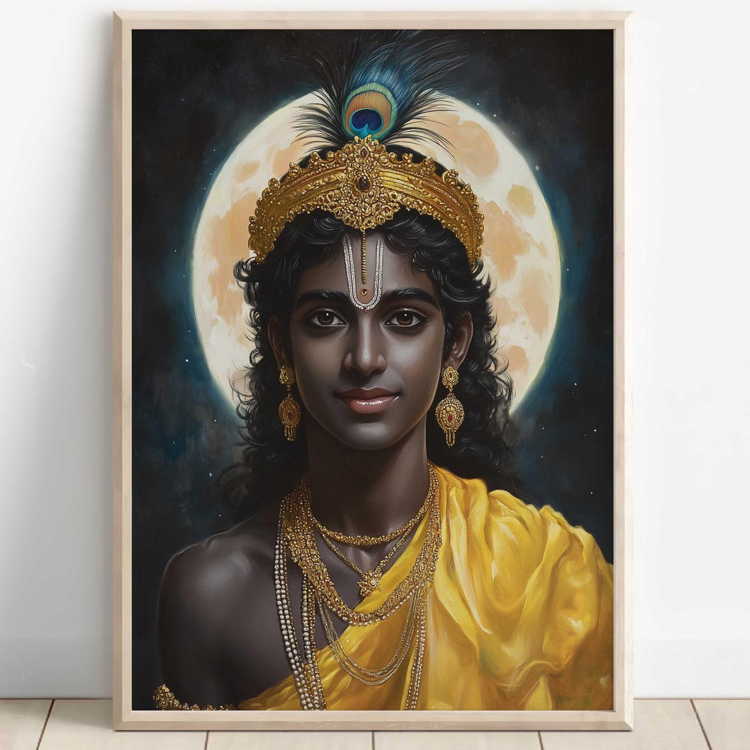 Krishna Art, Lord Krishna, Krishna Painting, Krishna Portrait, Hindu ...