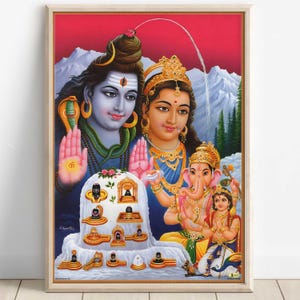 Shiv Parivaar, Parvati and Ganesh, God Shiva, Hindu God, Shiv Art ...