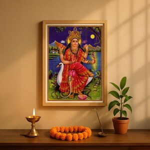 Mansa Devi, Mata Mansa, Daughter of Shiva, Hindu Goddess Wall Art ...