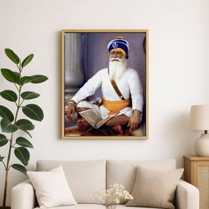 Sikh Art | Baba Deep Singh | Vintage Art | Print | Canvas - Etsy