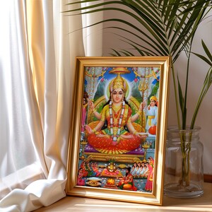 Santoshi Maa, Satoshi, Hindu Goddess Wall Art, Wall Art, Indian God ...