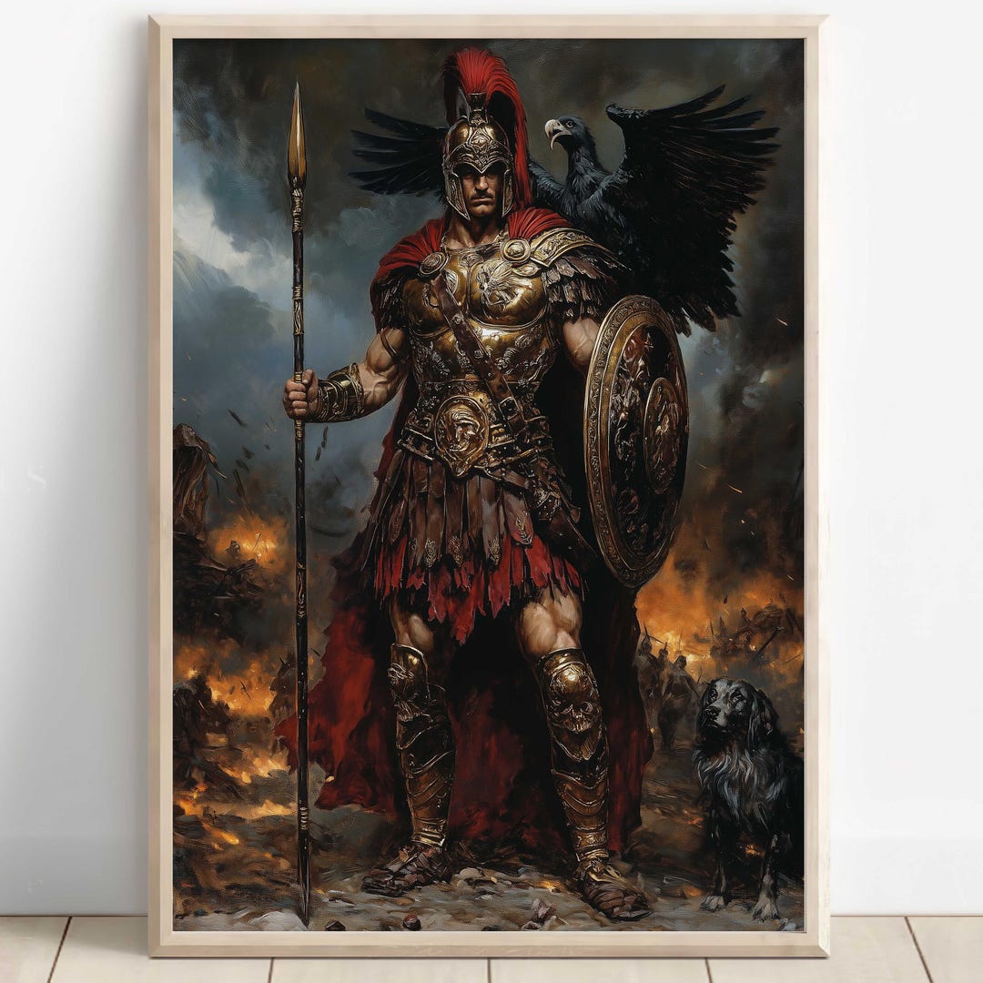 Ares Wall Art, God of War, Greek Gods Poster, Greek God Decor, Greek ...