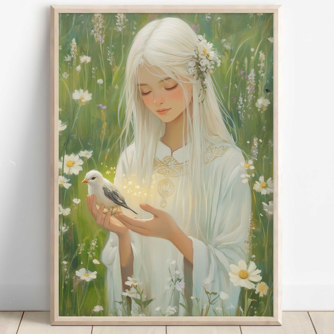 Eir Wall Art, Norse Mythology Decor, Viking Goddess Artwork, Goddess of ...