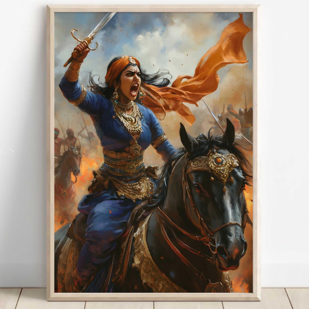 Sikh Art | Mai Bhago | Mata Bhag Kaur | Sikh Warrior | Vintage Art ...