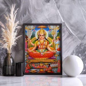 Santoshi Maa, Satoshi, Hindu Goddess Wall Art, Wall Art, Indian God ...