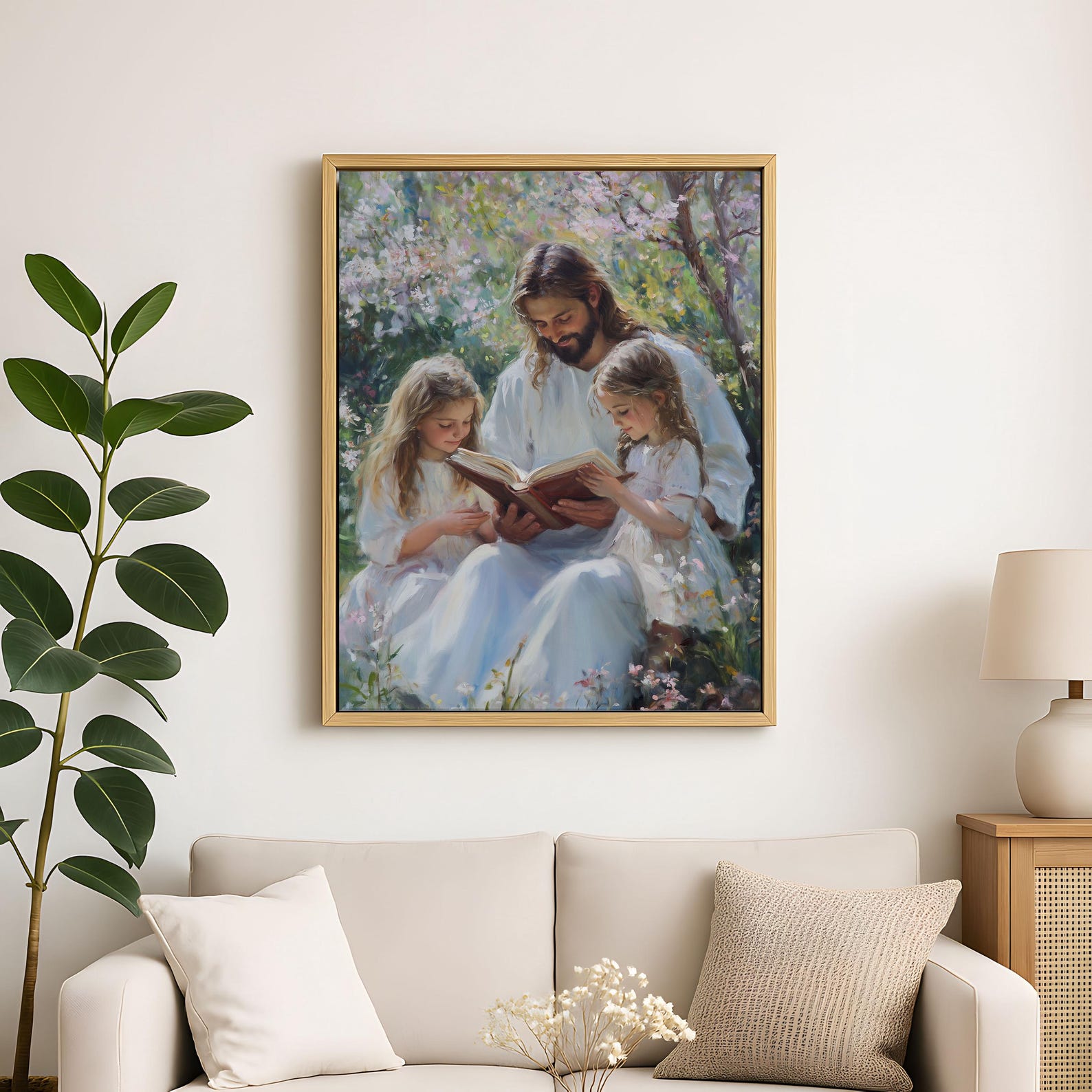 Christian Art, Jesus Christ Reading Bible, Christ With Kids, Modern ...