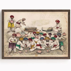 Sikh Art | Langer | Vintage Art Painting | Print | Canvas - Etsy