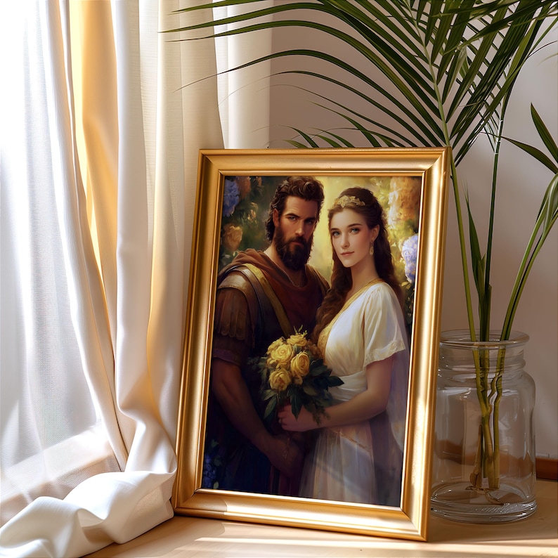 Hephaestus & Aphrodite Wall Art, God of Fire, Blacksmithing, and ...