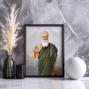 Sikh Art | Guru Nanak Dev | First Sikh Guru From 1469 to 1539 | Vintage ...