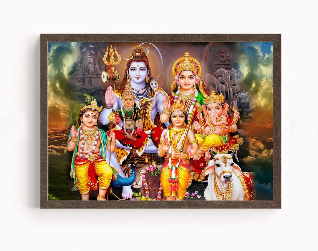 Shiv Parivaar, Shiva, God Shiva, Hindu God, Shiv Art, Indian God, Shiva ...