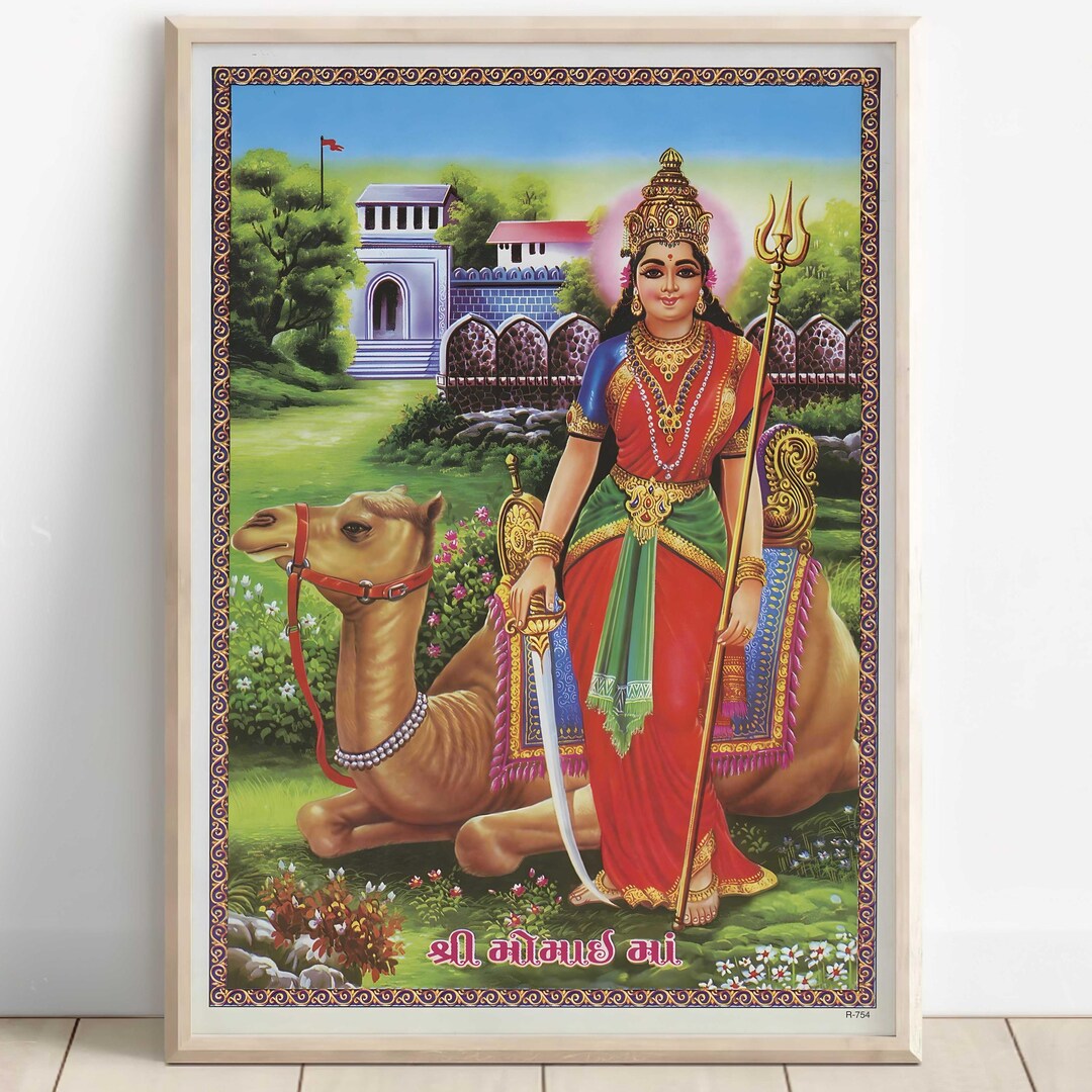 Momai Mata, Momai, Hindu God Wall Art, Indian Goddess, Poster Print ...